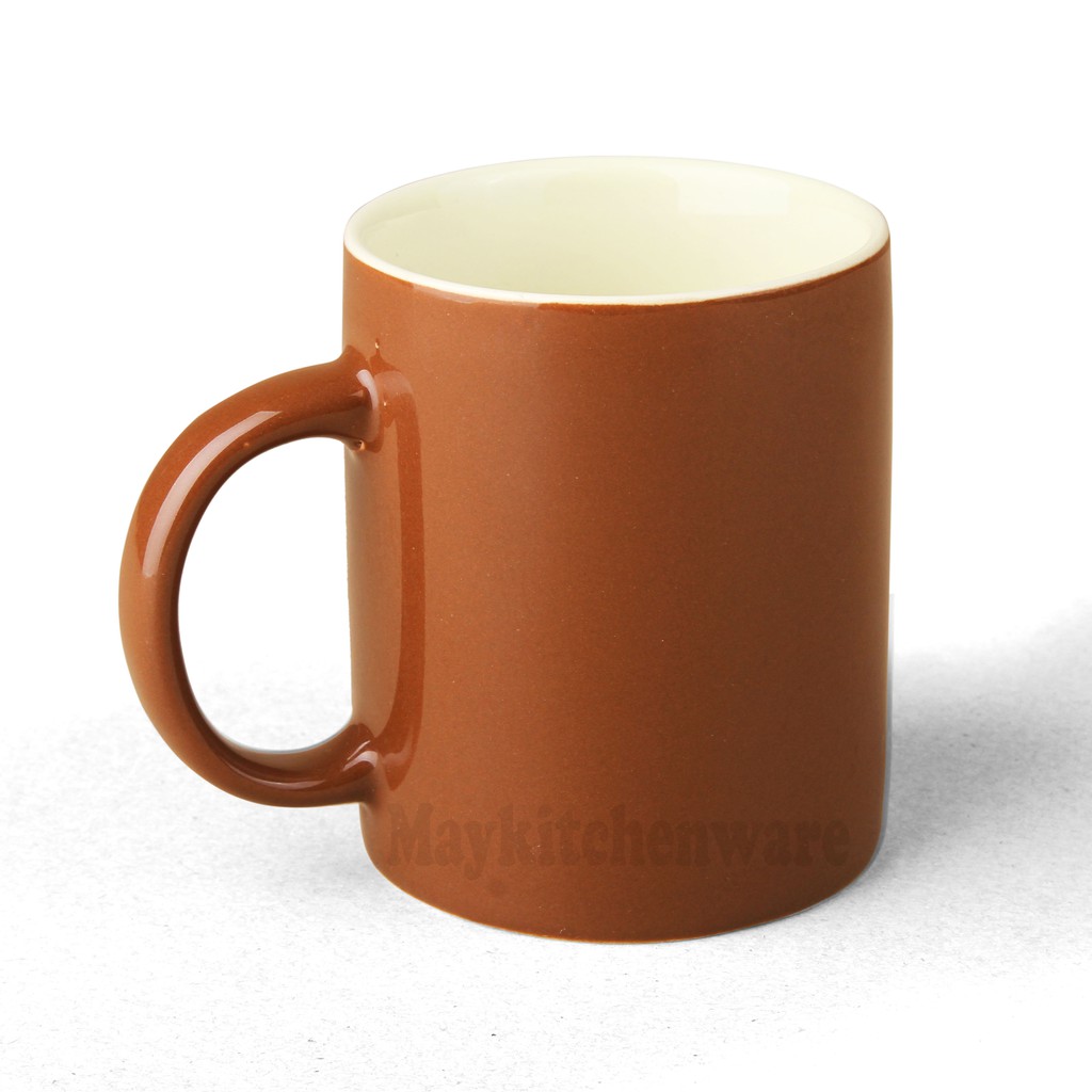 Jual Mug Keramik Coklat Gelas Cangkir Minum Air Panas Dingin Glass Muk ...