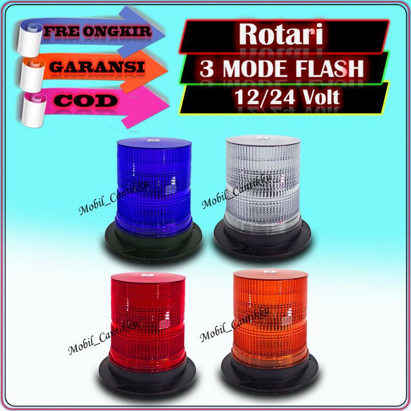 Jual Lampu Variasi Led Rotary Rotari 3 Mode Mobil Truck Truk Canter ...