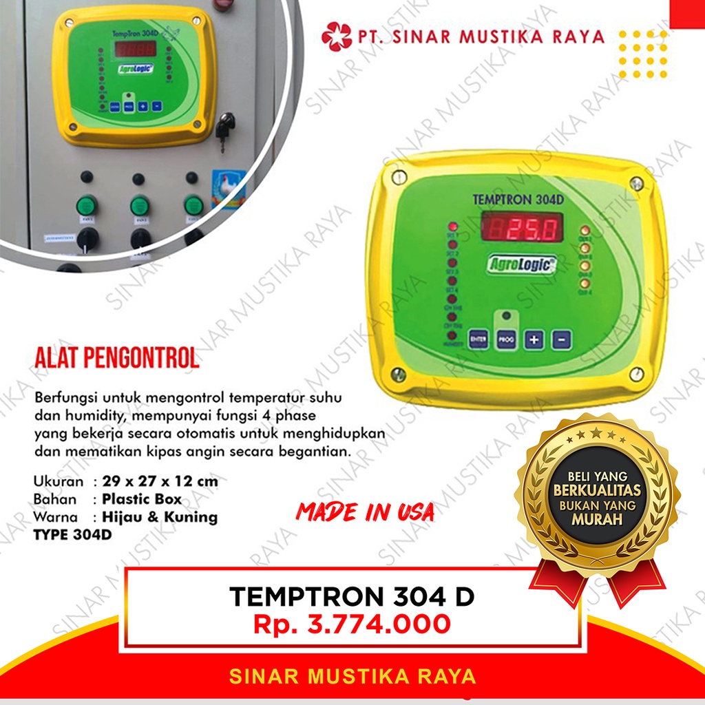 Jual Temptron 304D - Pengatur Suhu Pengontrol Close House Kipas Pemanas ...