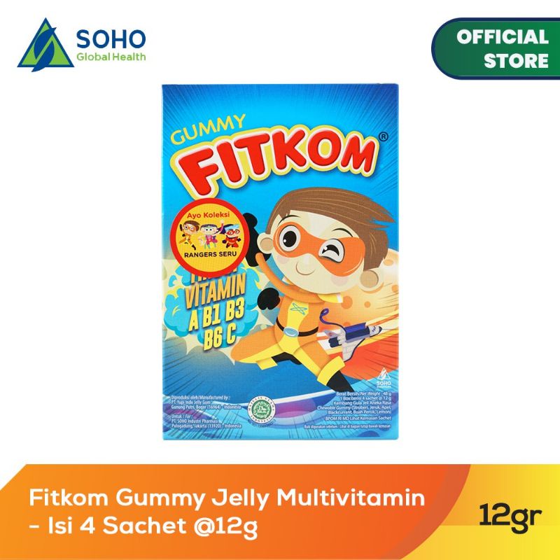 Jual Fitkom Gummy Jelly Multivitamin - Isi 4 Sachet @12g | Shopee Indonesia