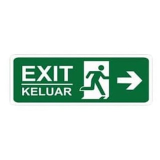 Tanda Jalur Evakuasi Tanda Exit dll | Shopee Indonesia