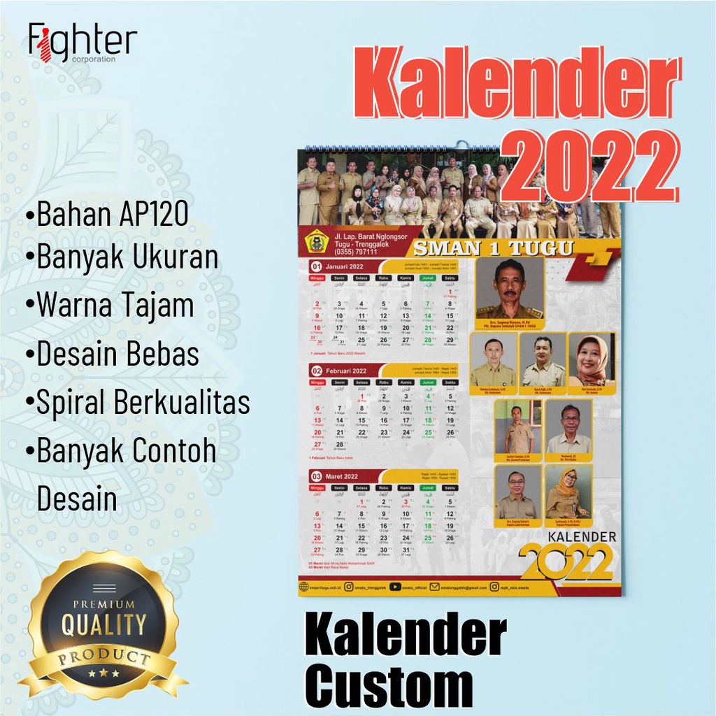 Jual Kalender Dinding Murah untuk Instansi, Sekolah, BUMN, Pribadi dan ...