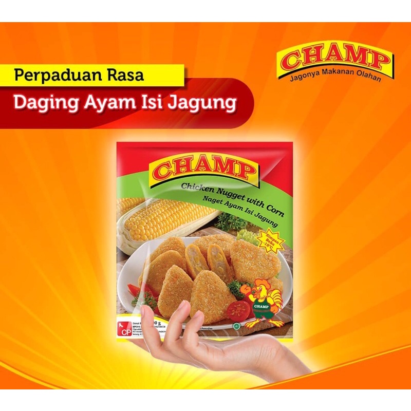 Jual CHAMP Chicken Nugget With Corn [500g] / Naget Ayam Isi Jagung ...