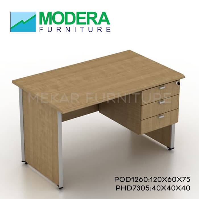 Jual MODERA Meja Belajar Laci Meja Kantor Laci Meja Kerja 120 x 60 x 75 ...