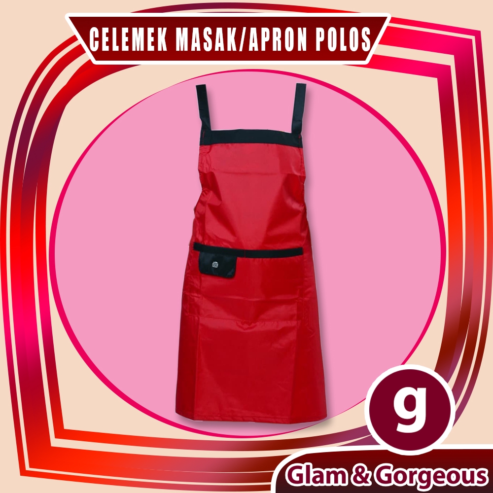 Jual Apron Polos / Celemek Masak Waterproof Kualitas Bagus CM001 ...