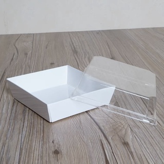 Jual Mini Cake Box / Kotak Kue Mini Warna Kraft Putih dengan Tutup ...