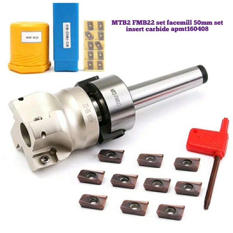 Jual Facemill 50mm set arbor mtb2 fmb22 set insert apmt16 for bor frais ...