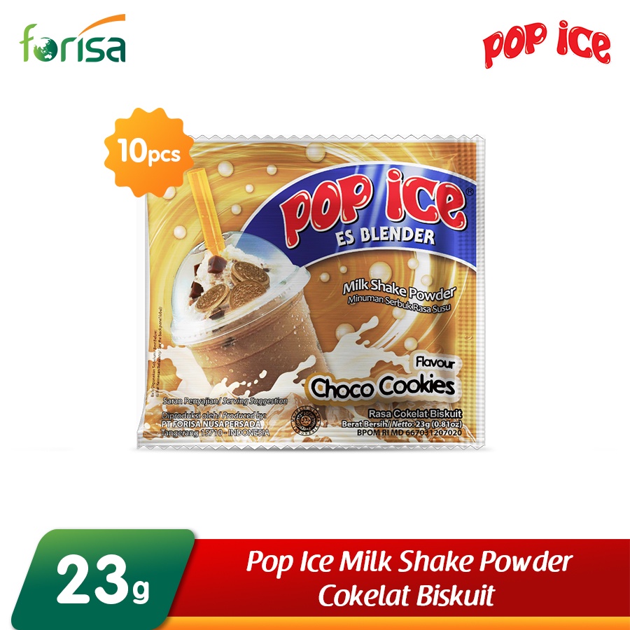 Jual Pop Ice Milk Shake Powder Cokelat Biskuit Renceng - 10x23 gr ...