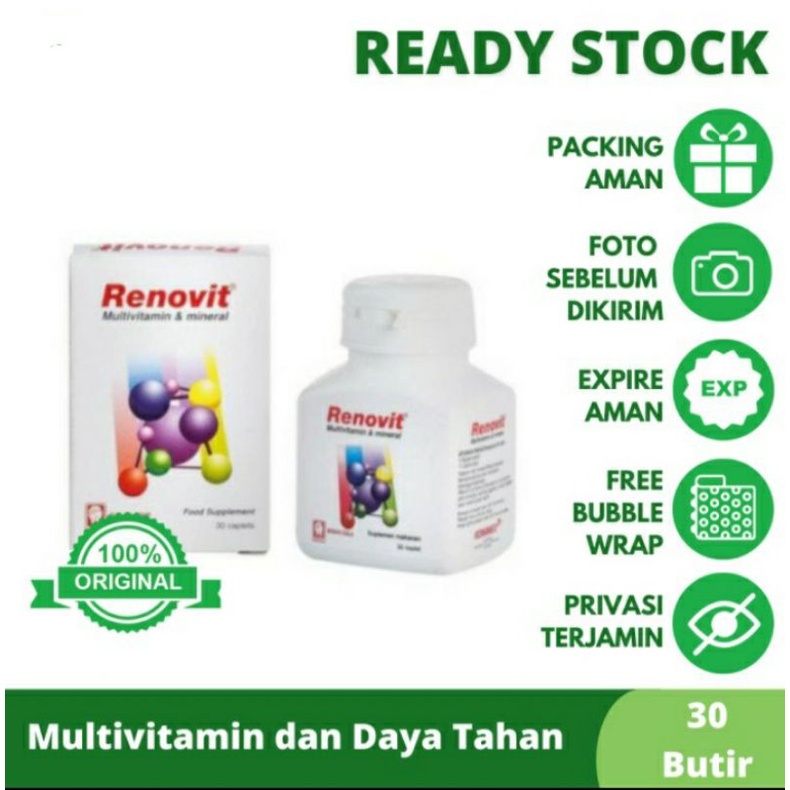 Jual Renovit multivitamin 30 tablet | Shopee Indonesia