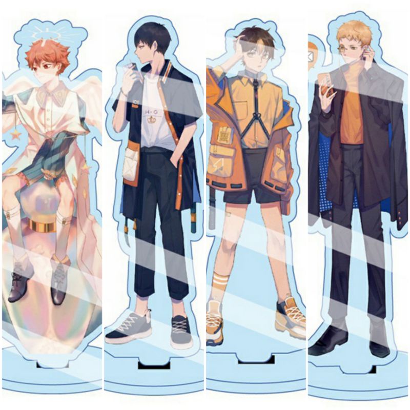 Jual ready stock haikyuu stand figure au tsuki kageyama hinata noya ...
