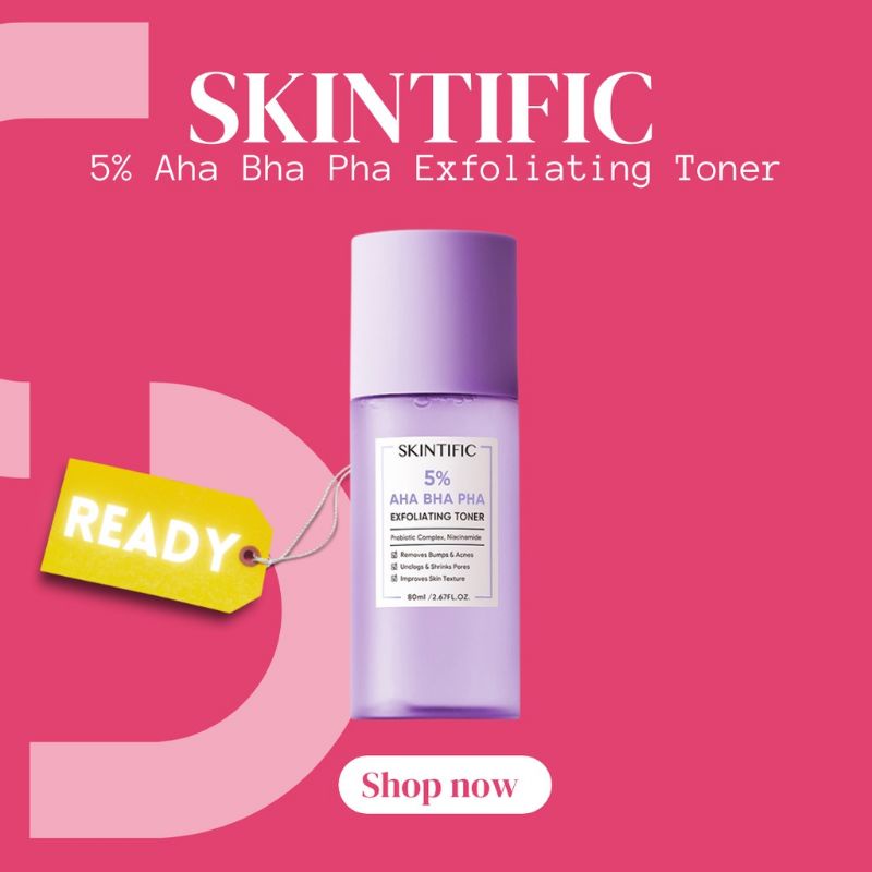 Jual SKINTIFIC 5% AHA BHA PHA Exfoliating Toner | Shopee Indonesia