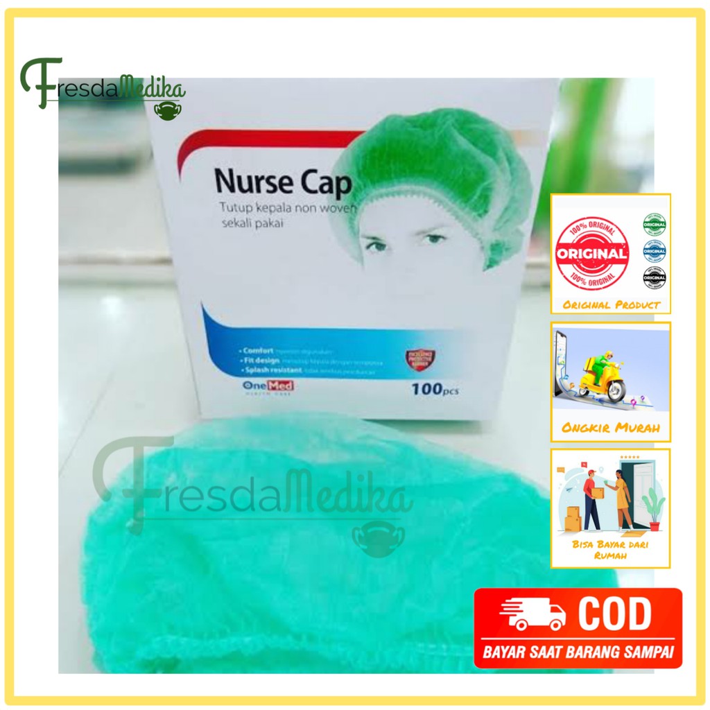 Jual PENUTUP KEPALA MEDIS I NURSE CAP MEDIS I NURSE CAP ONEMED ECER ...