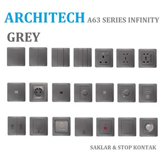 Jual SAKLAR INFINITY GREY A63 ARCHITECH /STOP KONTAK/ SAKELAR/ CETEKAN SAKLAR RUMAH | Shopee ...