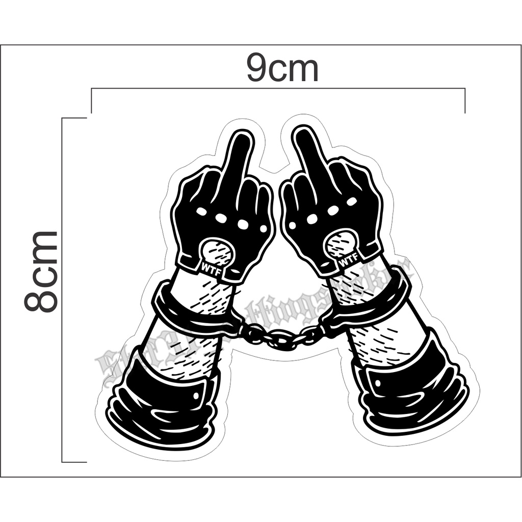 Jual Stiker Printing Gambar Tangan Fuck Shopee Indonesia