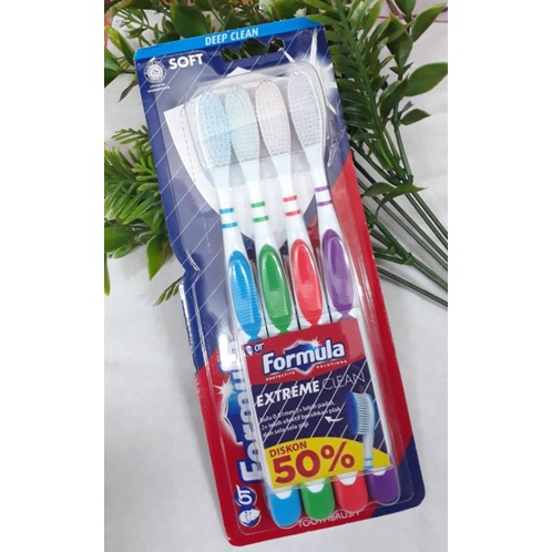 Jual FORMULA EXTREME CLEAN SIKAT GIGI ISI 4 | Shopee Indonesia