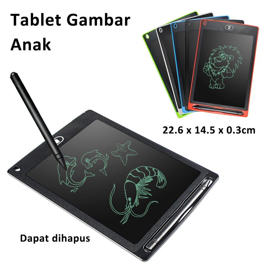 Tablet Menggambar Anak Drawing Digital LCD Menulis Papan Tulis Belajar ...