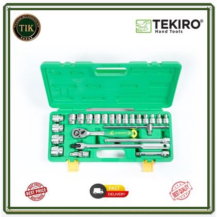 Jual KUNCI SOCKET SET TEKIRO 1/2'' 24PCS 6PT (8-32MM) PLASTIK | Shopee Indonesia