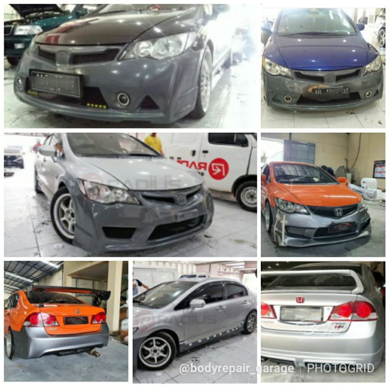 Jual Bodykit full bumper honda civic fd mugen r dan rr | Shopee Indonesia