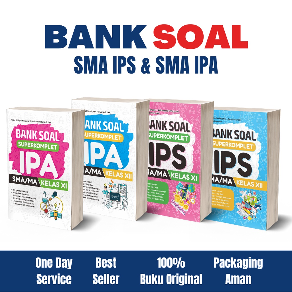Jual BUKU BANK SOAL SMA / SMA IPA / SMA IPS / BANK SOAL SUPERKOMPLET ...