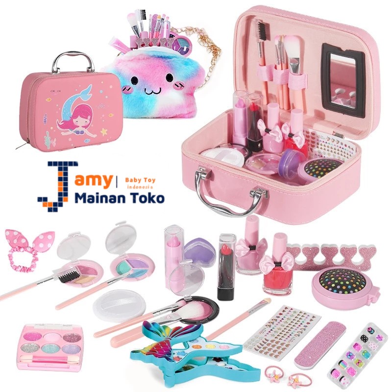 Jual Mainan Anak Perempuan Beauty Fashion Set Mermaid Makeup Nail Art ...