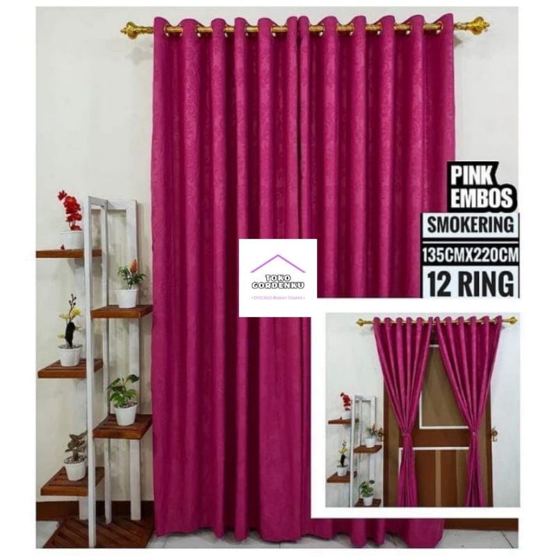 Jual TIRAI PINTU DAN GORDEN JENDELA POLOS EMBOS PINK FANTA SMOKERING 12 ... Jual TIRAI PINTU DAN GORDEN JENDELA POLOS EMBOS PINK FANTA SMOKERING 12 ...