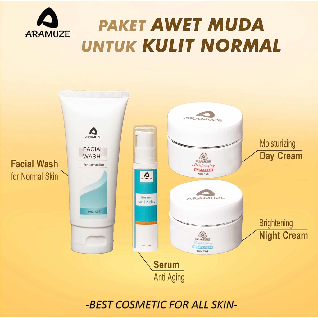 Jual PAKET AWET MUDA - Aramuze Skin Care Kulit Normal (ANTI AGING ...