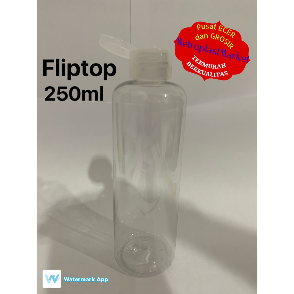 Jual Botol PET 250 ml FLIPTOP botol plastik 250 botol lotion 250ml 250 ...