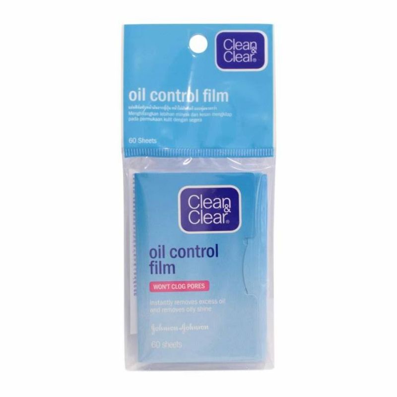 Jual Clean & Clear Oil Control Film 60pcs - Biru 100% Original Clean n ...