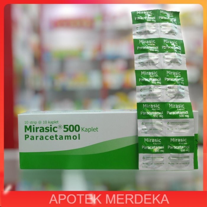 Jual mirasic paracetamol / mirasik strip / mirasic hijau 10 tablet ...
