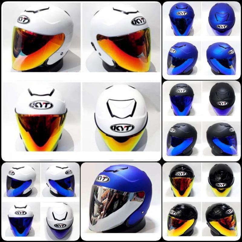 Jual kyt kyoto solid new+visior venom redgold/blue/gold/silver-HELM ...
