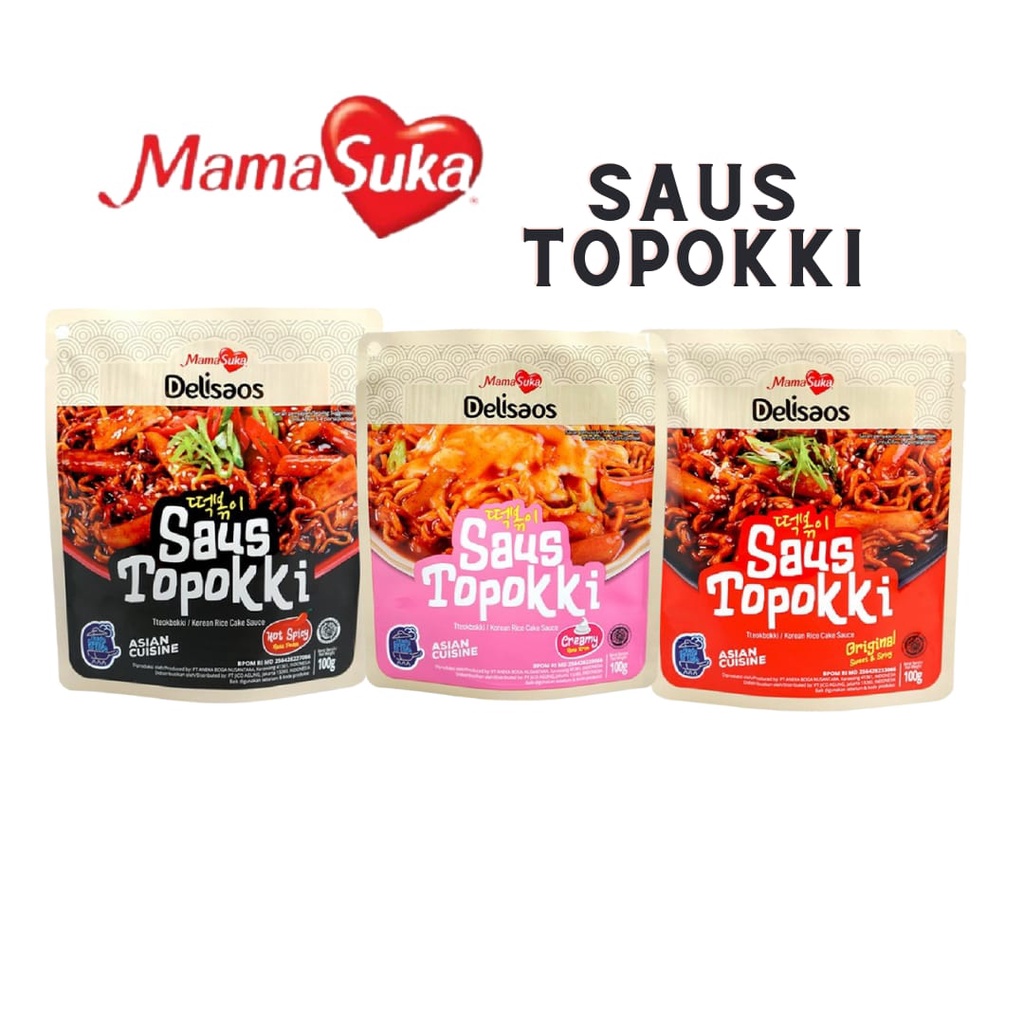 Jual Mamasuka Delisaos Saus Tokpokki Ttaebokki 100 Gram Topokki toppoki ...