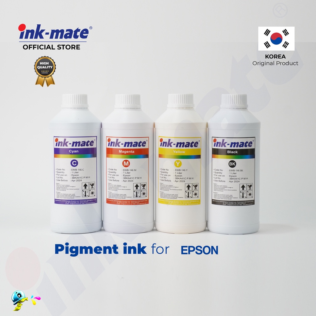 Jual Tinta Pigment Inkmate Printer EPSON 1L (1 SET CMYK) | Shopee Indonesia