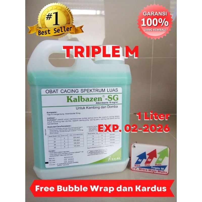 Jual Kalbazen SG 1liter - obat cacing oral efektif basmi cacing pada ...