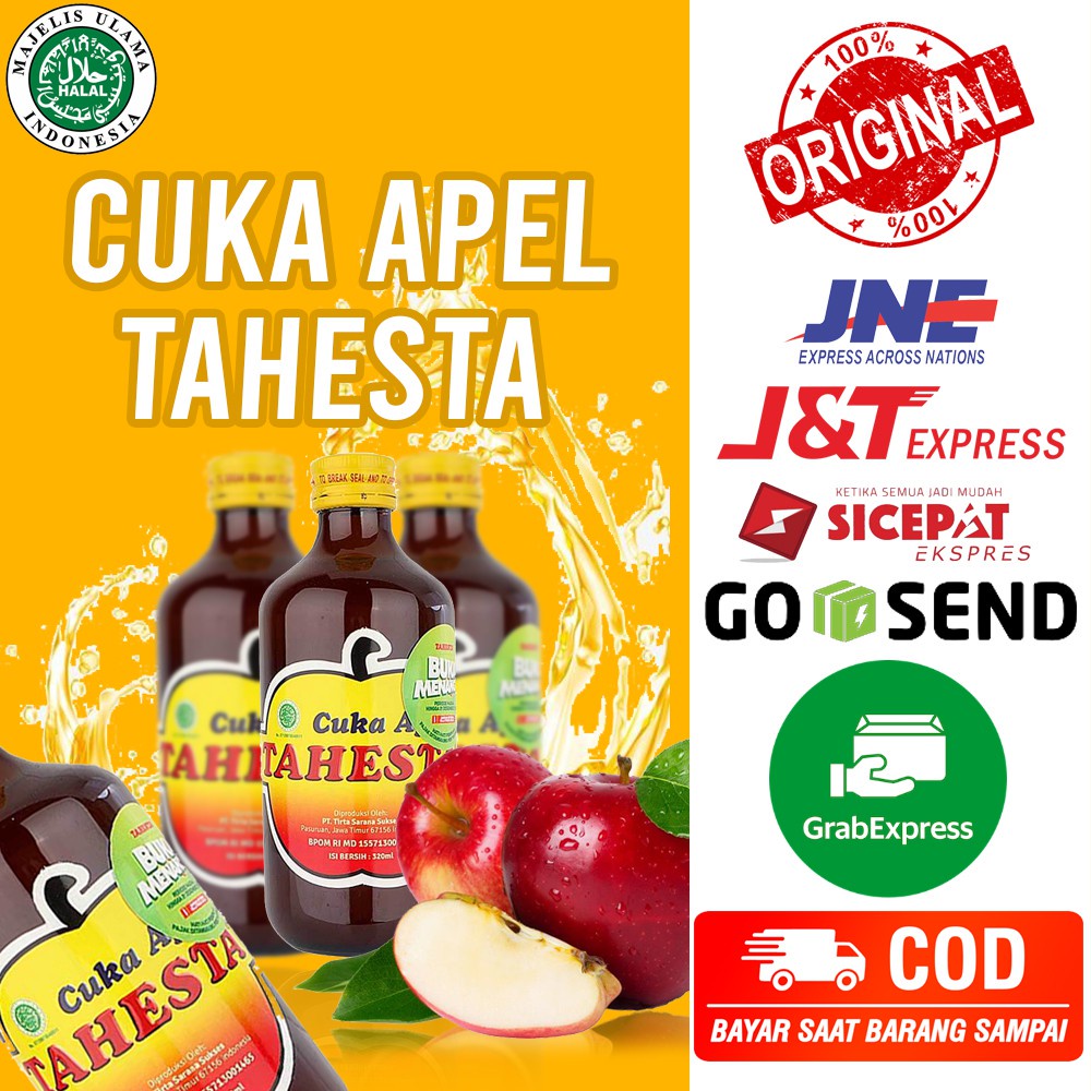 Jual Cuka Apel Tahesta 320ml Asli 100% Original Indonesia|Shopee Indonesia