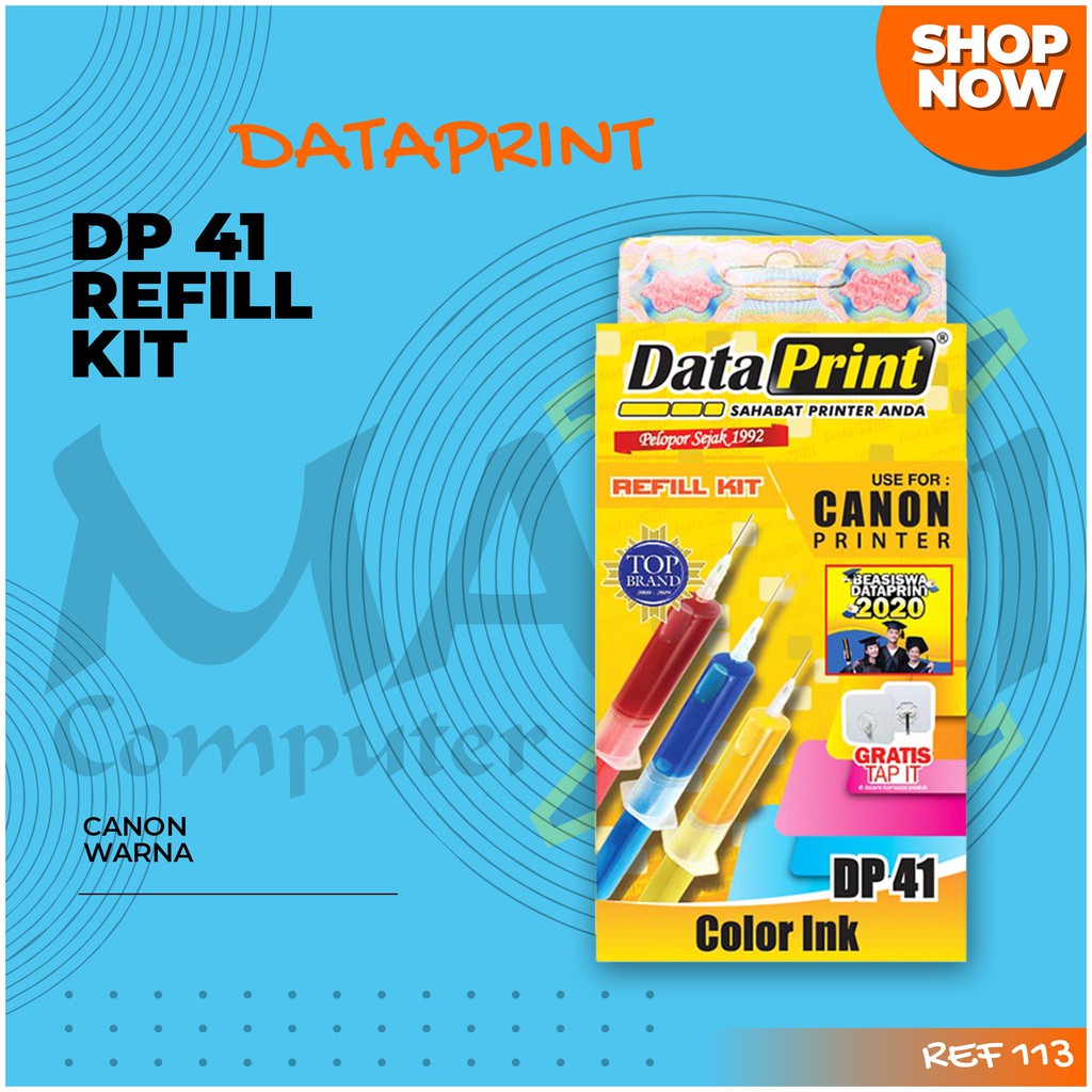 Jual DataPrint DP 41 Refill Kit Warna Tinta Isi Ulang untuk Canon ...