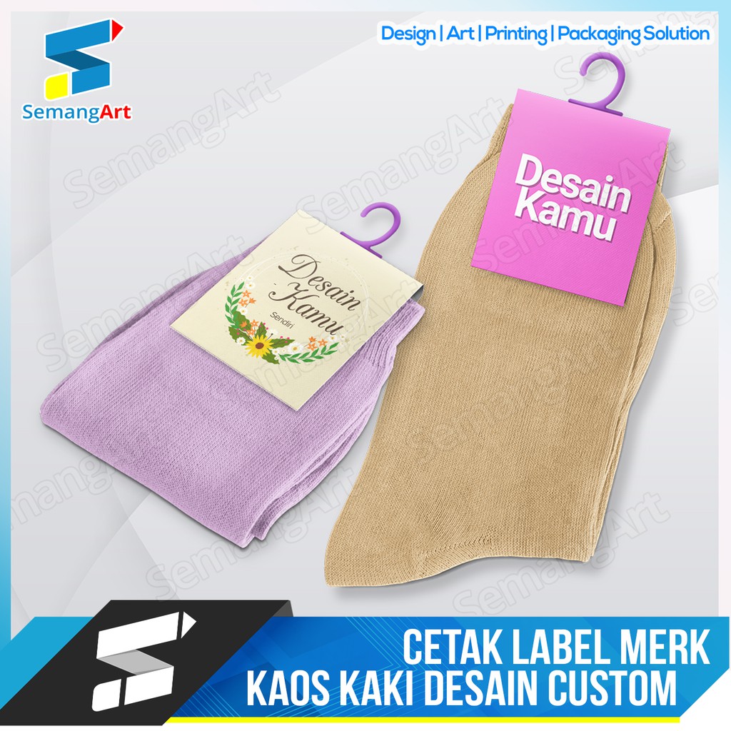 Jual Cetak Label Merk Kaos Kaki / Souvenir Hanging Tag Custom | Shopee ...