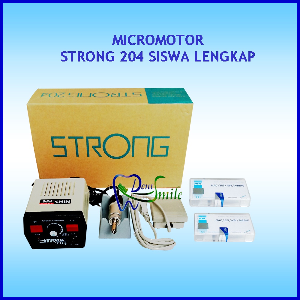 Jual Dental mikromotor micromotor strong 204 siswa lengkap contra dan ...