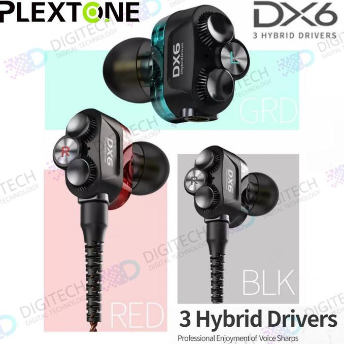 Jual PLEXTONE DX6 Earphone Headset Gaming Hybrid Drivers With Mic - Jack 3.5mm, Hitam | Shopee ...