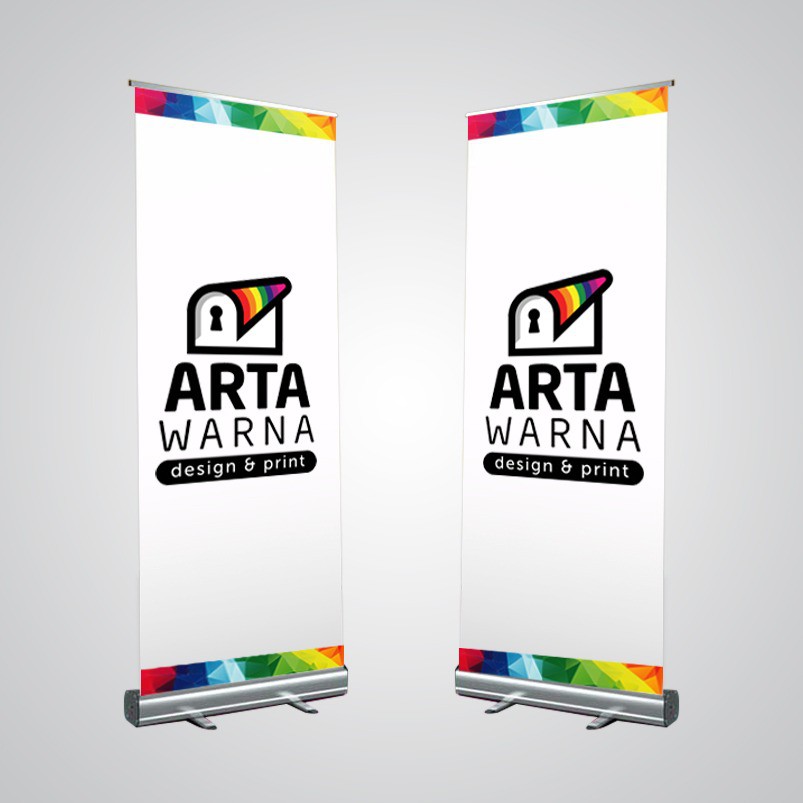 Jual Cetak Roll Up Banner 80x200cm Bahan Albatros + Laminating Termurah | Shopee Indonesia