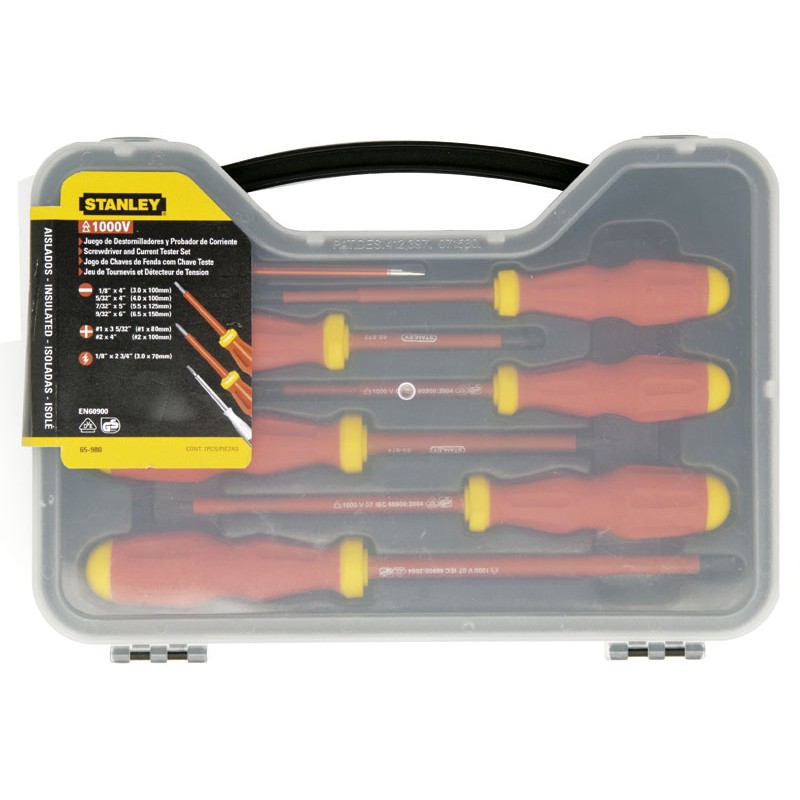 Obeng Listrik set 6pcs Stanley VDE S/Driver with Bonus 65-980 | Shopee ...