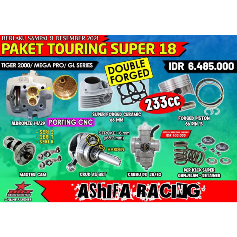 Jual PAKET TOURING SUPER 18 BRT ( TIGER - MEGA PRO - GL SERIES ...