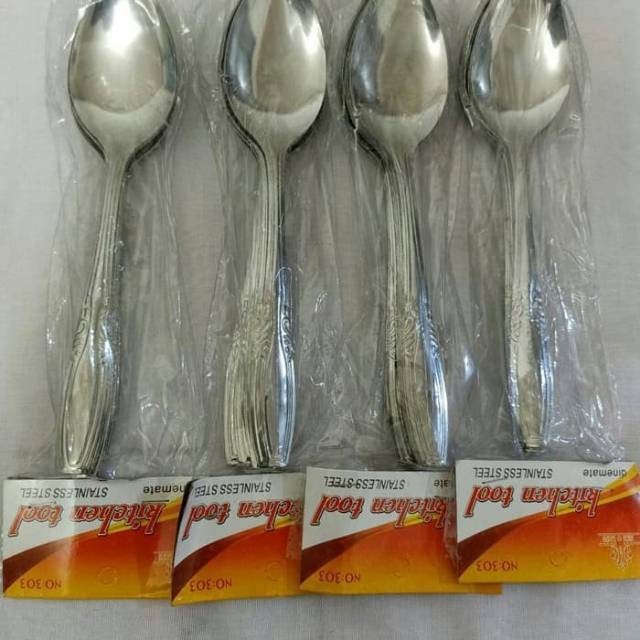 Jual Sendok Makan Stainless Steel Type 303 / 888 (12 pcs) | Shopee ...