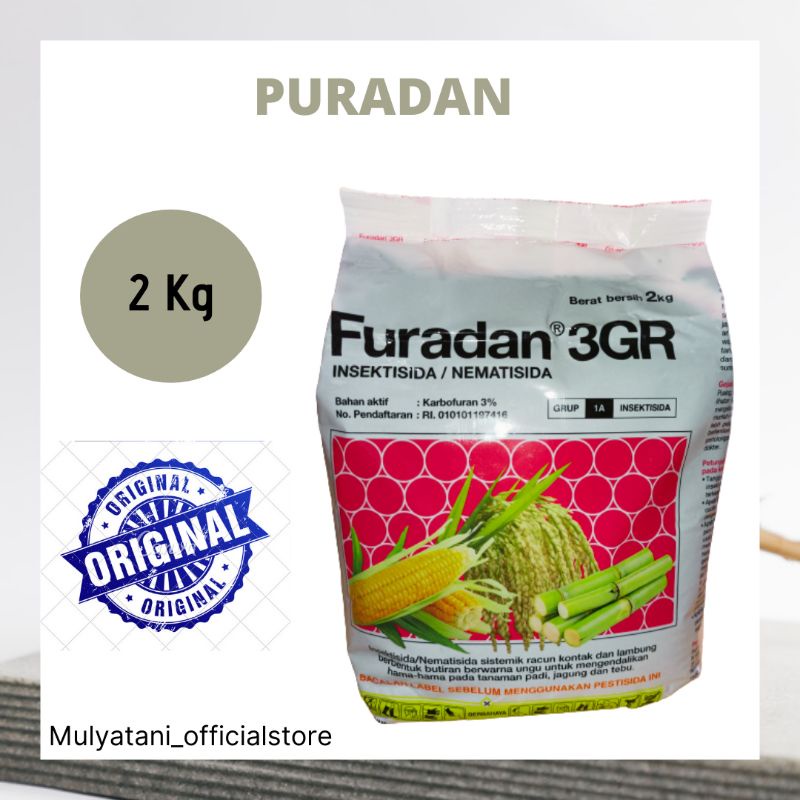 Jual Obat Hama Tanaman Insektisida Furadan Puradan 2 KG 3gr Original ...