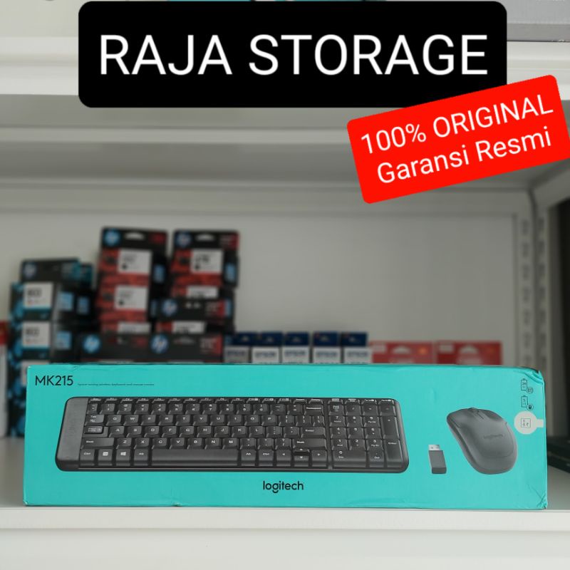 Jual Logitech Mk215 Wireless Combo Keyboard Mouse Black Shopee Indonesia