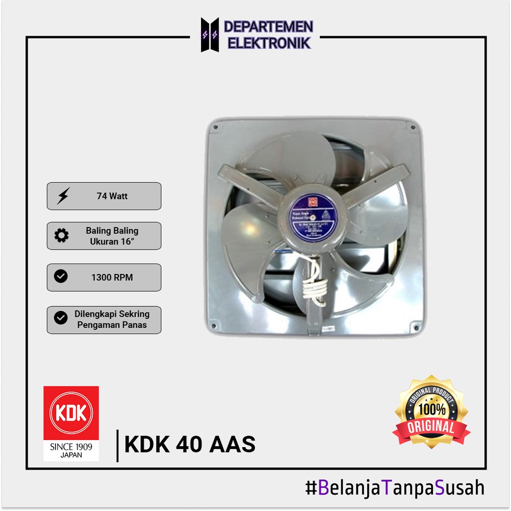Jual KDK 40 AAS / INDUSTRIAL EXHAUST FAN 16" / EXHAUST DINDING MURAH BANGET / GARANSI RESMI ...