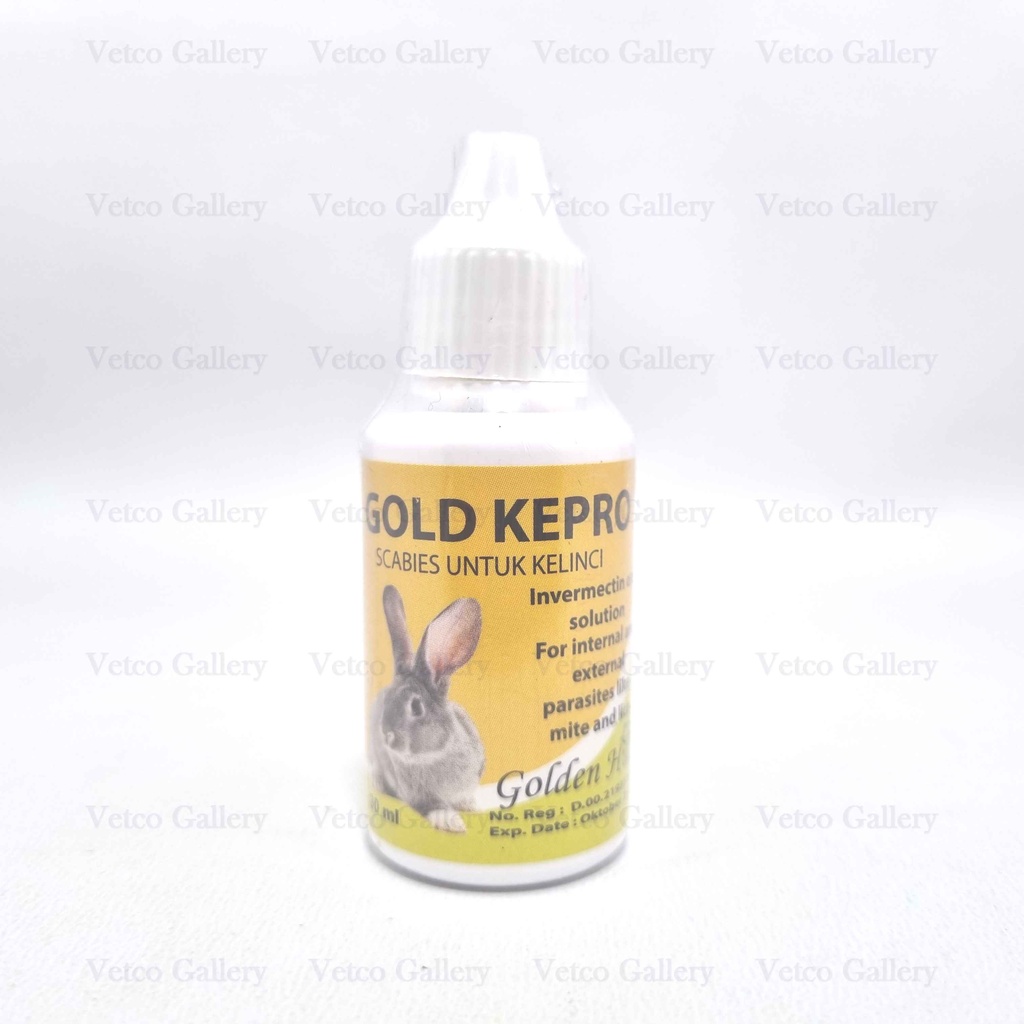Jual Gold kepro kelinci 30 ml - Rabbit antifungal obat scabies demodex ...