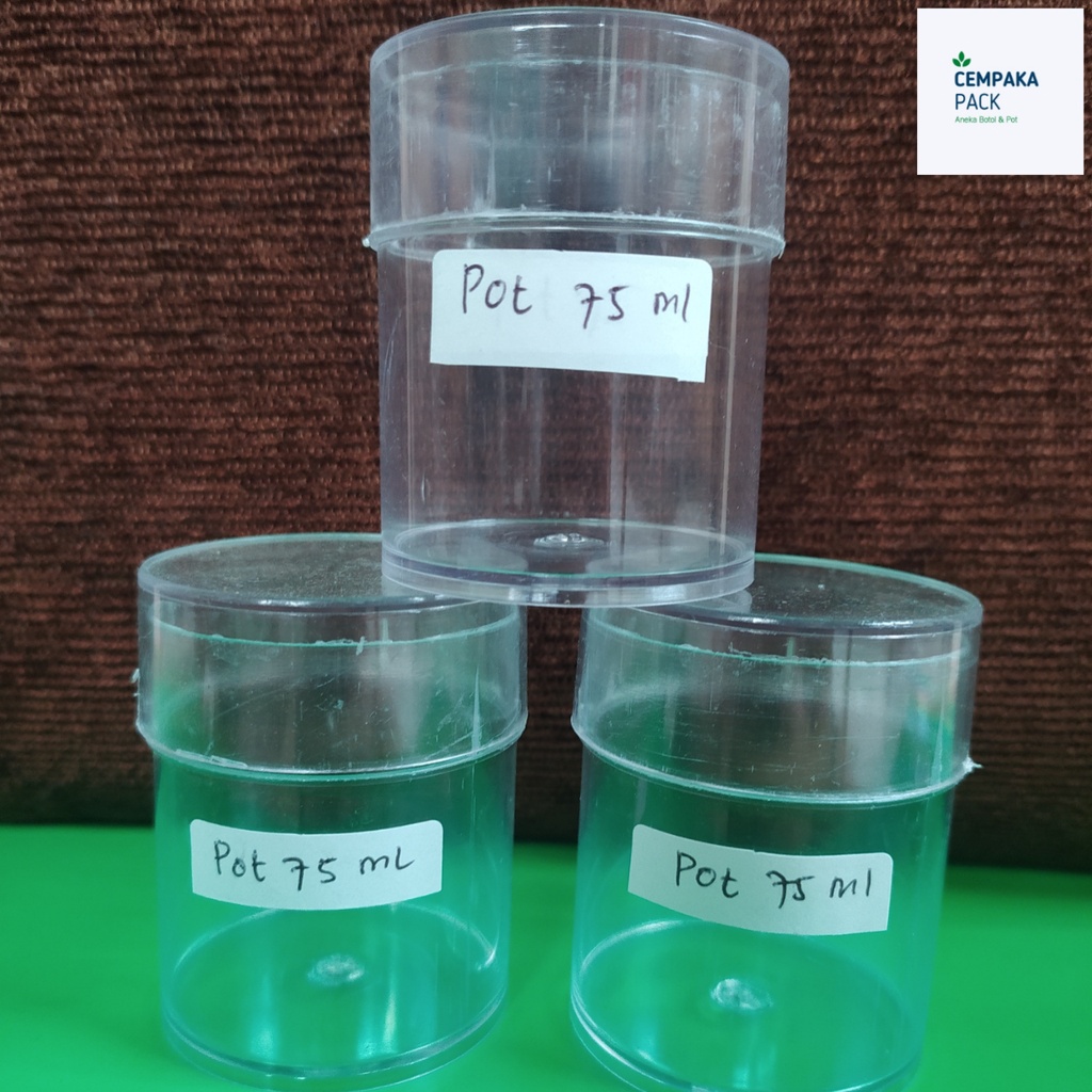 Jual 75gr 75 gram / Pot salep / Pot plastik / Pot cream / Pot slime/pot ...