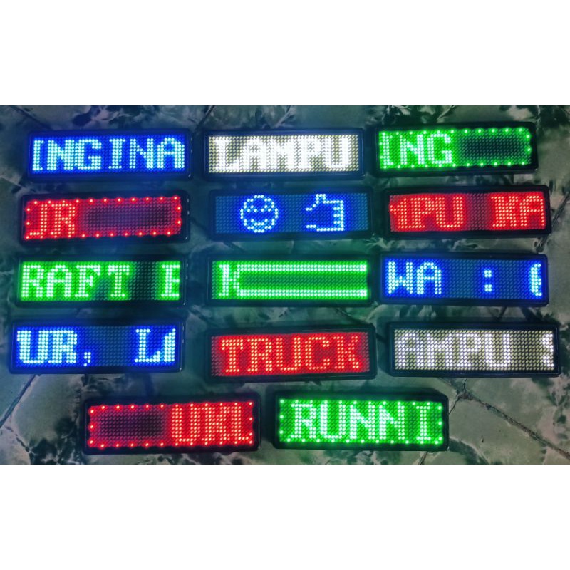 Jual Running Teks Mini Miniatur Size 9cm × 3cm Lampu Berjalan Aksesoris ...