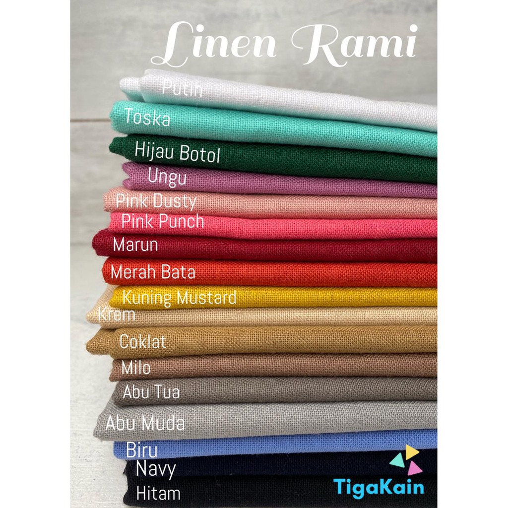 1 Meter Kain Linen Rami Bahan Katun Linen | Shopee Indonesia