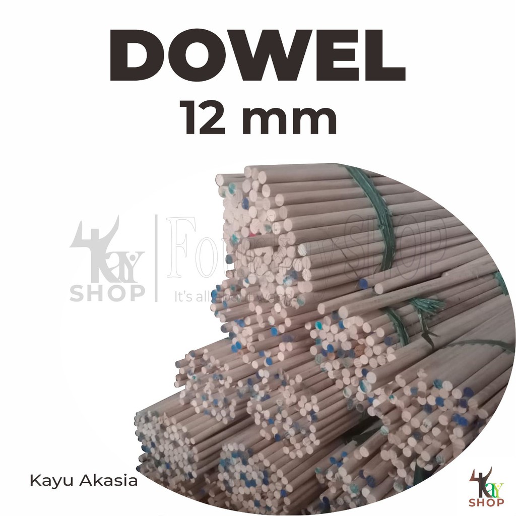 Jual Dowel Kayu Ramin / Akasia Diameter 1,2cm Panjang 50cm Stick Kayu ...